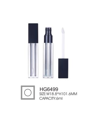 China 6ml Square Lip Gloss Bottle with Thick Wall Design - 18.8mm Diameter, 101.6mm Height, Custom Colors Available for sale