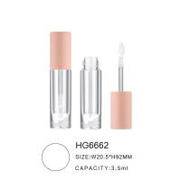 China Recyclable 3.5ml Empty Lip Gloss Bottle Round Lip Glaze Container Transparent Stem for sale
