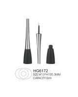 China 5ml Oval Liquid Eyeliner Tube with Brush - 13mm Diameter, 105.3mm Height ABS PET Cosmetic Packaging for sale