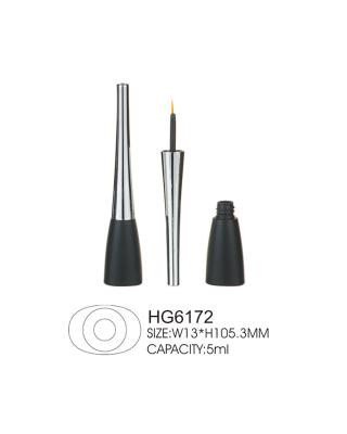 China 5ml Oval Liquid Eyeliner Tube with Brush - 13mm Diameter, 105.3mm Height ABS PET Cosmetic Packaging for sale