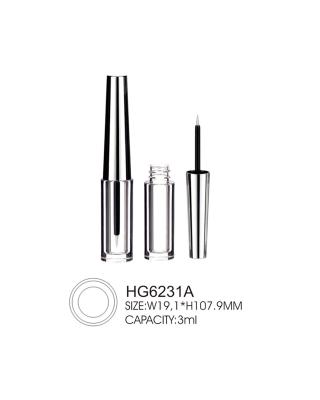 China 3ml Clear Lash Glue Lip Gloss Empty Eyeliner Bottle with Brush - 19.1mm Width 107.9mm Height ABS AS Container for sale
