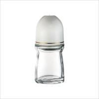 China 50ml Clear Glass Roll-On Bottle with PP Lid & Stainless Steel Ball for Essential Oils & Perfumes for sale