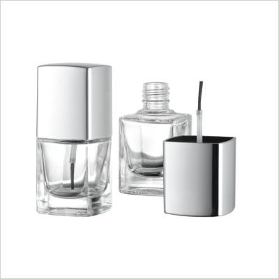 China 11ml Square Frosted Glass Nail Polish Bottle with Brush - NP307 Model for UV Gel & Cosmetics for sale