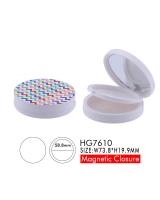 China HG7610 Magnetic Two-Layer Pressed Powder Compact Case 73.8mm x 19.9mm with Custom Colors and Logo Printing for sale