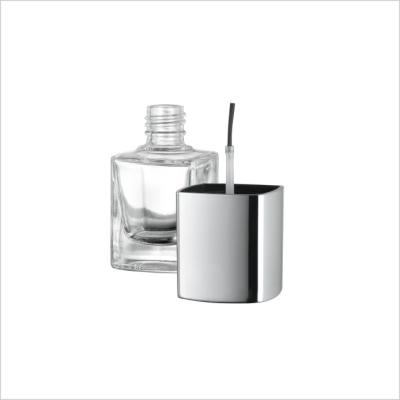 China 12ml Black Glass Nail Polish Remover Bottle with Brush Cap - Custom Printing Available for UV Gel and Nail Care Products for sale