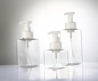 China Square PET PP Shampoo Conditioner Bottle with Pump Dispenser 250ml-650ml Capacity for Hand Wash and Personal Care for sale