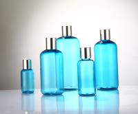 China Eco-Friendly Round Shampoo Bottle with Disc Top Cap 50ml-350ml PET/PP Material Custom Printing for sale