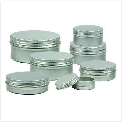 China Sealed Screw Lid Aluminum Jars 15ml to 200ml Capacity for Cosmetics and Food Storage for sale