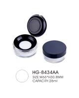China 8g 10g Empty Loose Powder Container with Elastic Sifter - 66mm Width x 30.8mm Height - Custom Colors & Logo Printing for sale
