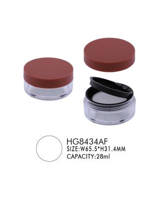 China Cosmetic Loose Powder Sifter Jar Container 8g 10g Capacity 66mm Width ABS AS Material for sale