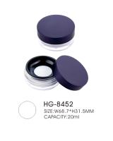 China HG8452 Thick Wall 8g 10g Powder Container with Elastic Sifter - 68.7mm Width ABS&AS Material for sale