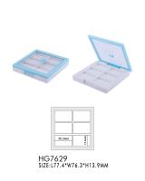 China 6 Color Square Eyeshadow Compact Case 77.4mm x 76.3mm with Recyclable ABS/AS Materials and Custom Branding Options for sale