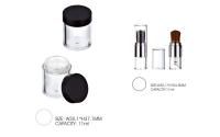 China SPH9334 Refillable Loose Powder Case with Nylon Brush - 30.1mm Width × 104.5mm Height - ABS & AS Material for sale