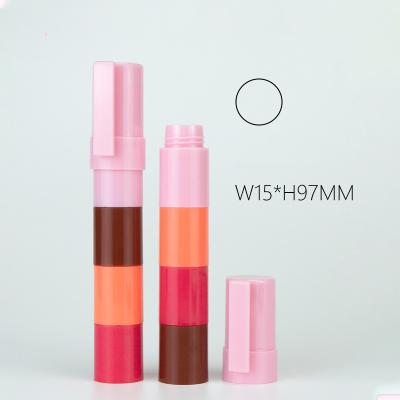 China Stackable Lipstick Container 15mm Diameter 97mm Height ABS Custom Colors Silkscreen Printing for sale