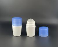 China 50ml Blue Cap PP Plastic Empty Deodorant Roller Bottles with Custom Logo Printing Options for sale