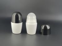 China 50ml Black Cap Round Empty PP Plastic Roller Ball Bottles with Custom Printing Options for Deodorant and Skincare for sale