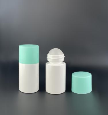 China 90ml PP Plastic Roll On Bottles with Plastic Ball Roller - Custom Colors and Logo Printing for Deodorant and Skincare for sale
