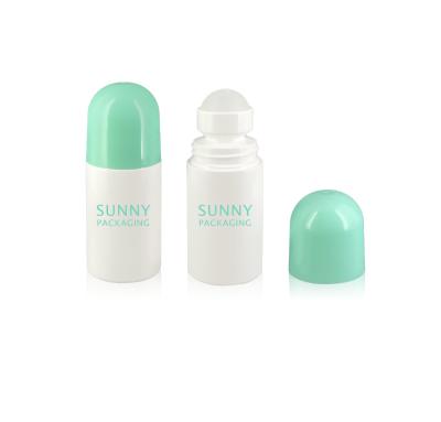 China 50ml Round PP Plastic Roll-On Bottle with Custom Colors and Logo Printing for Deodorant and Skincare for sale
