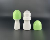 China 50ml Colored Cap Empty PP Plastic Roll On Bottles Customized Color Deodorant Container for sale