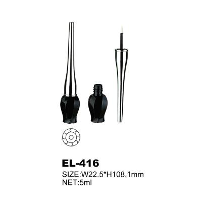 China Custom Empty Eyeliner Bottle 1-15ml Screw Cap Brush Tip Applicator Leakproof Plastic for sale