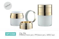 China Round Custom Printed Cosmetic Cream Jar Containers PP Inner Bottle Custom Made Colour for sale