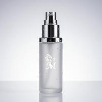 China Crimp Sealing Cosmetic Airless Bottle 30ml 50ml Vacuum Packaging with Custom Logo UV Coating for sale
