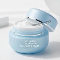 China Custom PP Cosmetic Cream Jar 50ml Round Skincare Facial Moisturizer Pot with Custom Color for sale