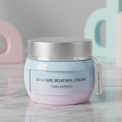 China Custom Cosmetic Cream Jar PP Inner Bottle 7 Days Shipping Skincare Packaging Round 50ml for sale