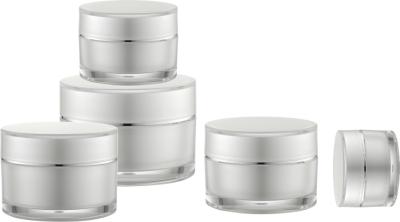 China Thick Wall Acrylic Cream Jar 5g-200g Capacity with Screw Cap - PMMA/PP Material 34.9-95.0mm Diameter for sale