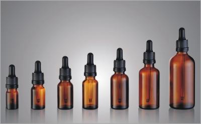 China 5ml to 100ml Glass Dropper Bottles with PP Caps - Clear, Amber, Cobalt Blue Essential Oil Containers for sale