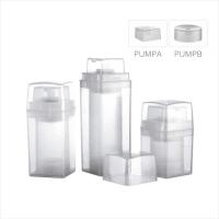 China Square Double Wall Airless Pump Bottle 15ml 30ml 50ml in Recyclable PP Material for Cosmetics for sale