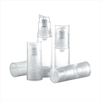 China Round Single Wall Airless Pump PP Bottle 3ml 5ml 10ml 15ml Travel Set for sale