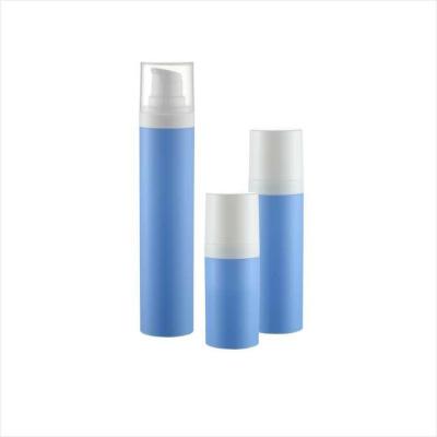 China 15ml 30ml 50ml  Round Single wall cosmetic airless pump bottle in recyclable material for sale