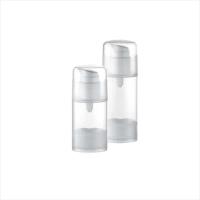China Oval Plastic Airless Bottle 30ml 50ml PP Cosmetic Container with 360 Degree Dispensing for sale