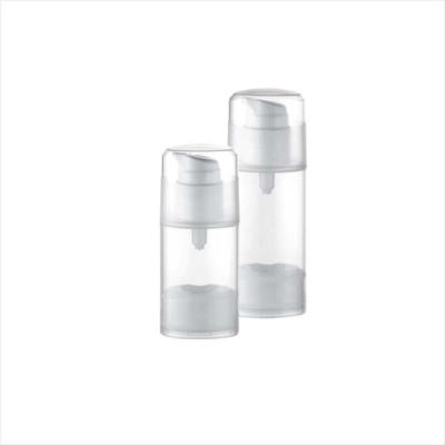 China Oval Plastic Airless Bottle 30ml 50ml PP Cosmetic Container with 360 Degree Dispensing for sale