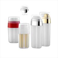 China 2 in 1 Double Tube Airless Bottle 15ml 20ml 30ml 40ml PP Cosmetic Bottle for sale
