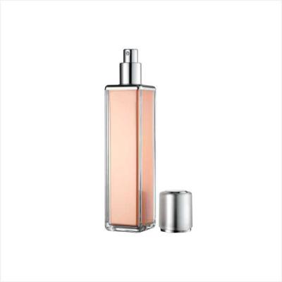 China 50ml 100ml Double Wall Square Plastic Lotion Bottle with Pump Dispenser - PMMA/PP Material 53mm Diameter for sale