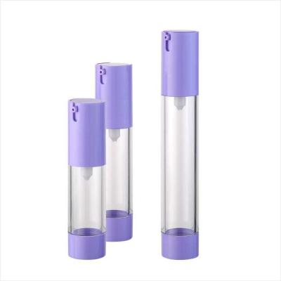 China 15ml 20ml 30ml Slim Airless Pump Bottle SAN Cosmetic Lotion Bottle 26mm Diameter for sale