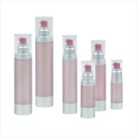 China 15ml to 120ml Plastic Airless Bottle with Aluminum Collar and Base for Cosmetic Lotions for sale