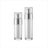 China 30ml and 50ml Acrylic Airless Pump Bottle with Double Wall Design for Cosmetic Creams and Lotions for sale