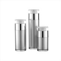 China 15ml 30ml 50ml SAN Airless Bottle Double Wall Cosmetic Airless Pump Bottle Lotion for sale