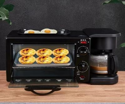 China Black / Pink / Blue Multifunctional Breakfast Maker Electric Oven Coffee Machine Frying Pan for sale