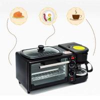 China Household 3 in 1 Breakfast Maker 9L Capacity Electric Oven Coffee Machine Frying Pan for sale