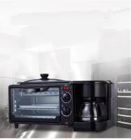 China Electric Oven Coffee Machine Frying Pan-3 in 1 Kitchen Appliance with 2 Heating Pipes for sale