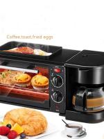 China Return Refunds 1250W 3-in-1 Oven Coffee Machine Frying Pan Convenient Breakfast Maker for sale