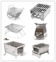 China Not Coated Folding Stainless Steel Camping Grill Portable Campfire Barbecue Stove BBQ for sale