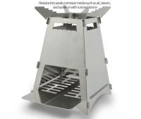 China Portable Camping Stainless Steel BBQ Grill with Not Coated Finishing and Folding Design for sale