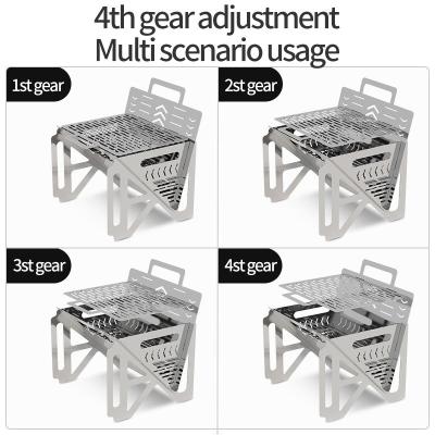 China Stainless Steel Foldable Camping Grill Stove Barbecue BBQ Solid Works Format Custom Mante for sale