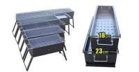 China Food Grade Stainless Steel Foldable Campfire BBQ Grill For Customized Outdoor Cooking for sale