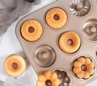 China 3  In 1 Baking Molds Mini Donut Mold Carbon Steel Bakeware Non Stick Customization for sale